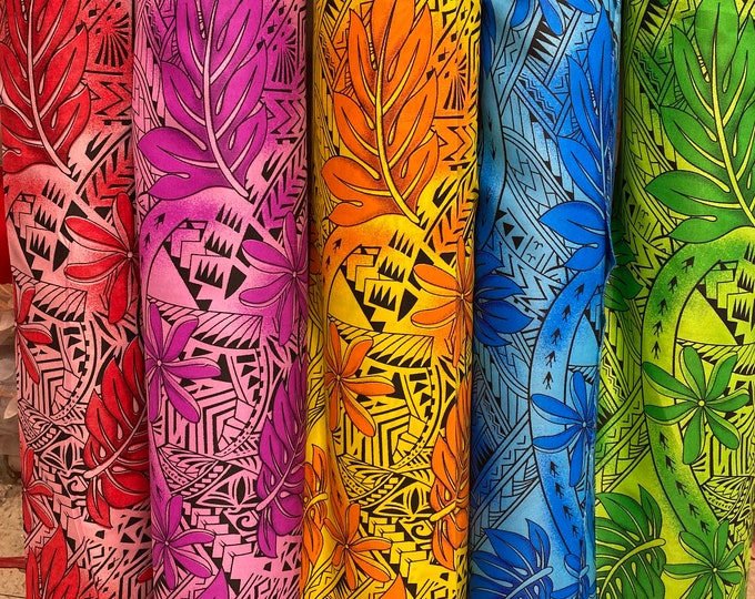 Polynesian Elegance: 36" Polyester Fabric With Poly Cotton Feel– Tribal ...