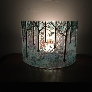 Winter Forest Fused Glass Curve - Etsy