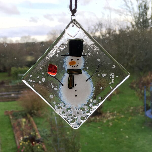 Snowman Glass - Etsy