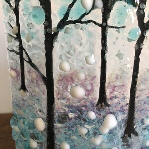 Winter Forest Fused Glass Curve - Etsy