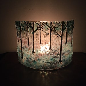 Winter Forest Fused Glass Curve - Etsy