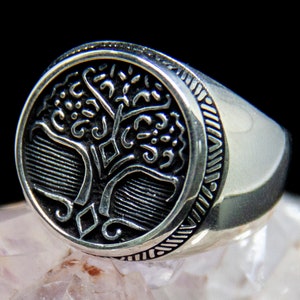 925 Sterling Silver Tree of Life Ring for Men or Women - Etsy