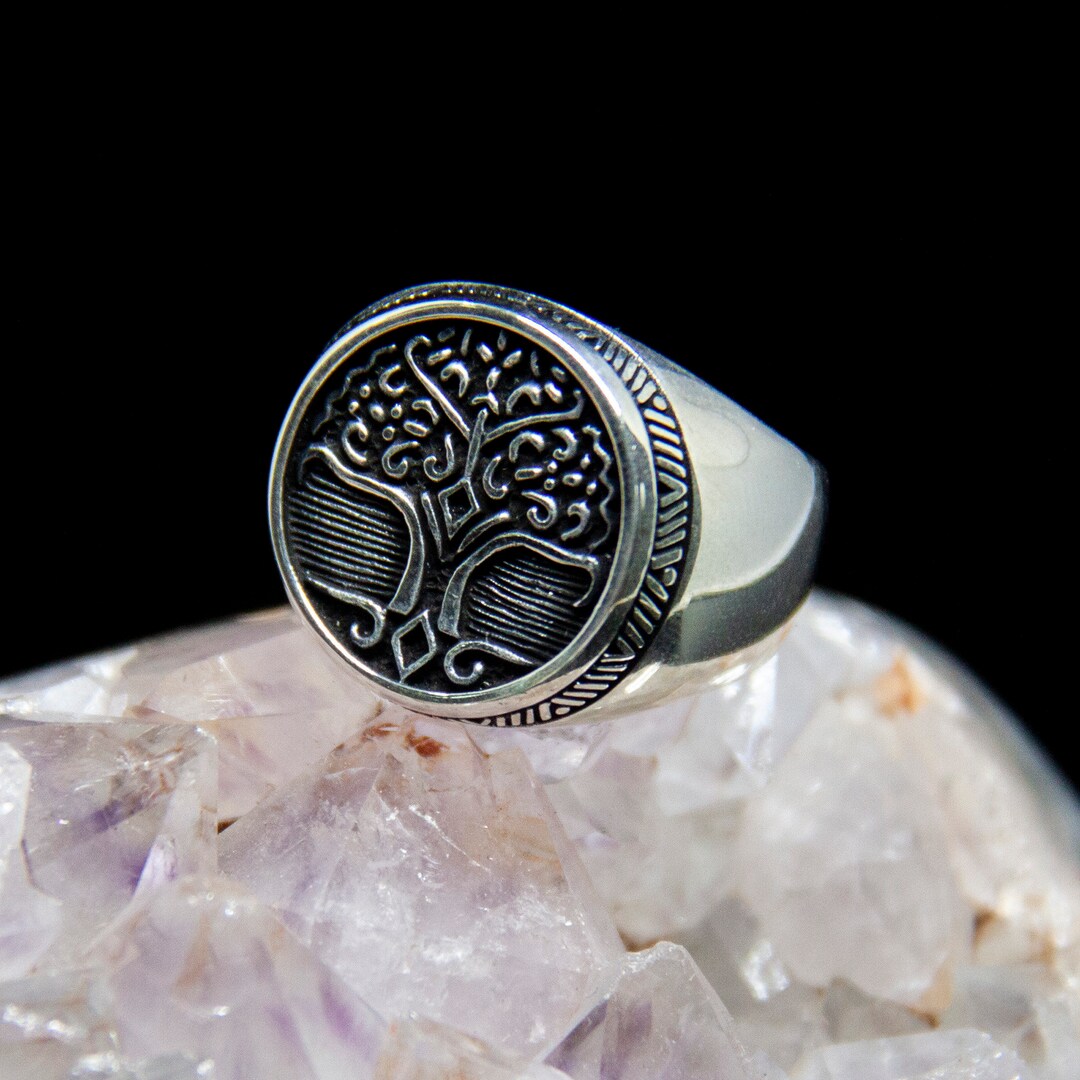 925 Sterling Silver Tree of Life Ring for Men or Women - Etsy