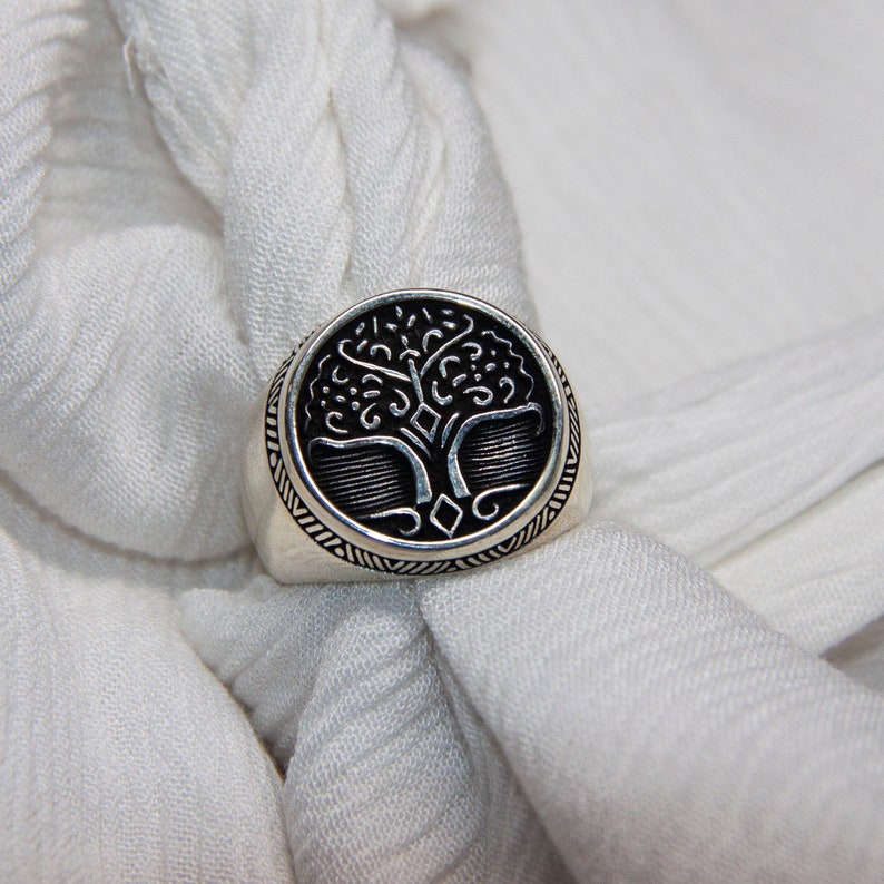 925 Sterling Silver Tree of Life Ring for Men or Women | Etsy