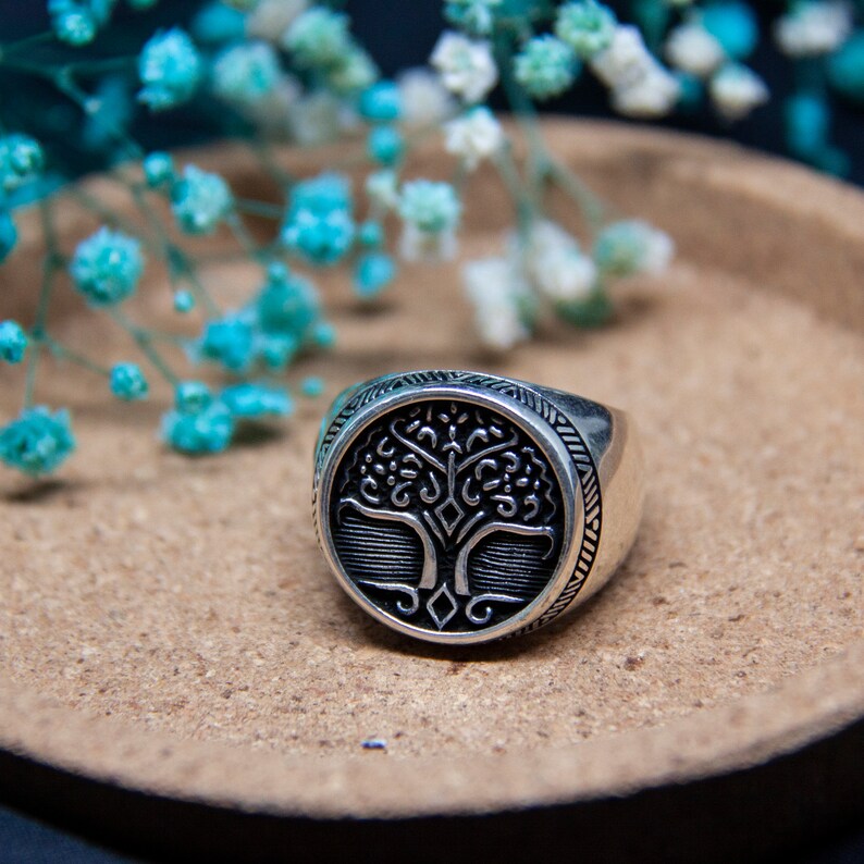 925 Sterling Silver Tree of Life Ring for Men or Women | Etsy