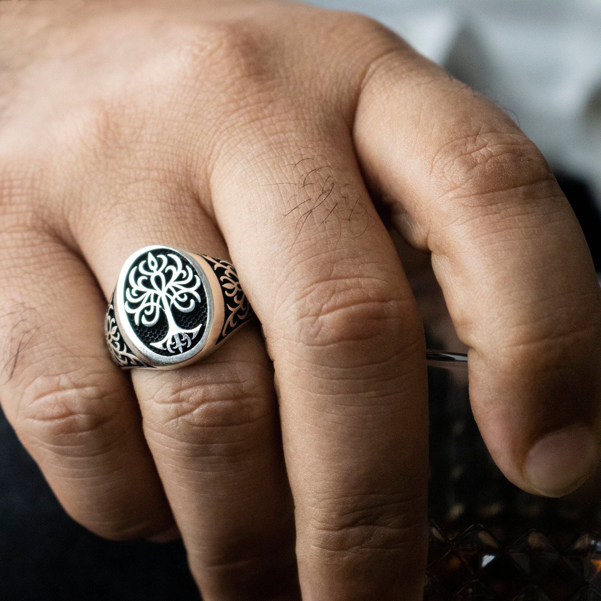 925 Sterling Silver Tree of Life Ring for Men or Women | Etsy