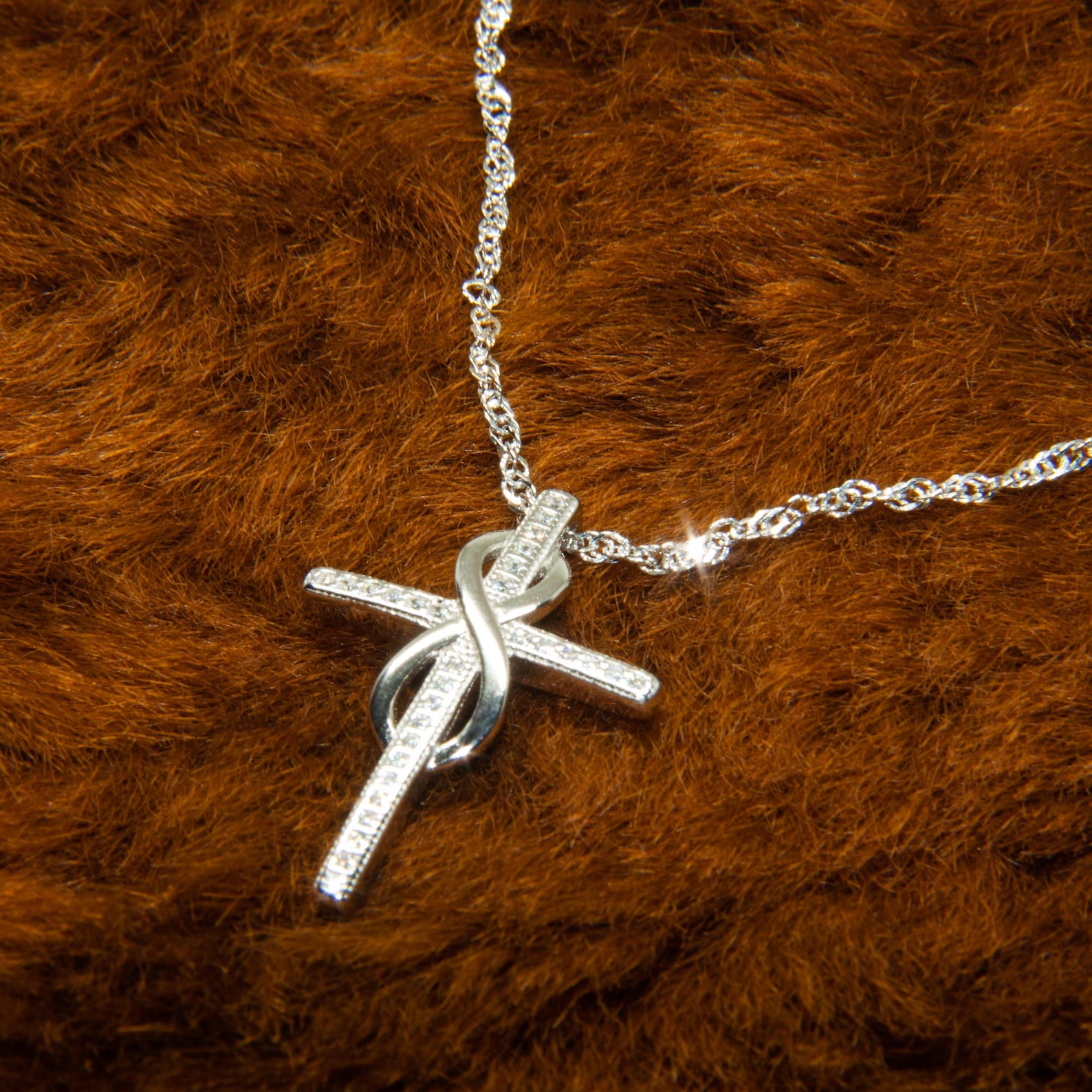 Sterling Silver Cross Necklace for Women Infinity Cross | Etsy