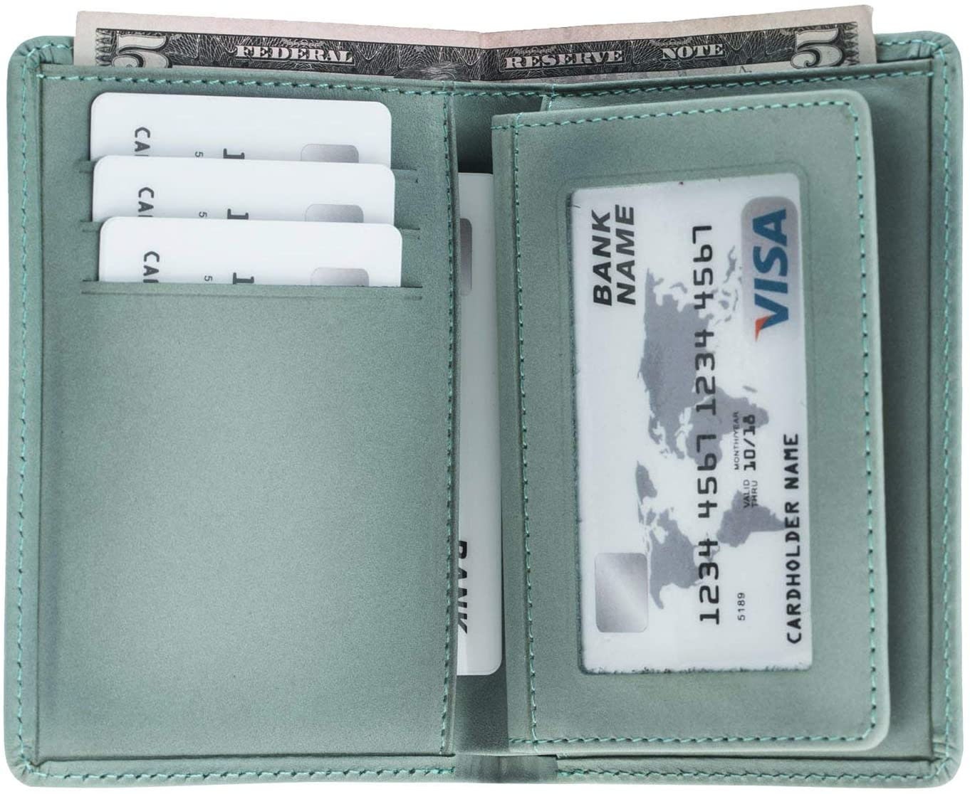 Police Badge Wallet All Leather Universal Fit Turquoise-for | Etsy