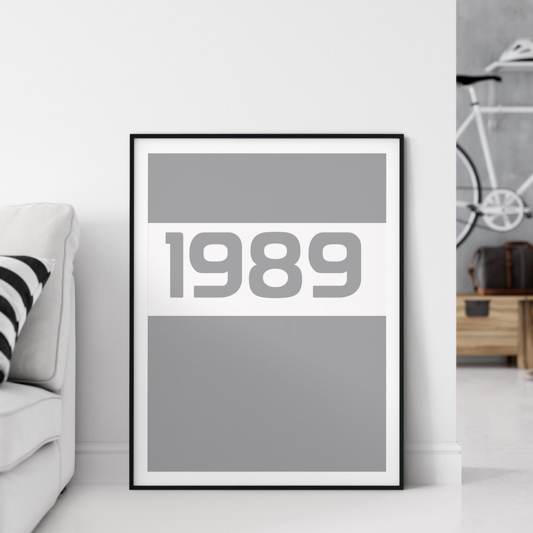 1989 Print, Digital Download, OFFICE, Bedroom Print, 30th Birthday Gift ...