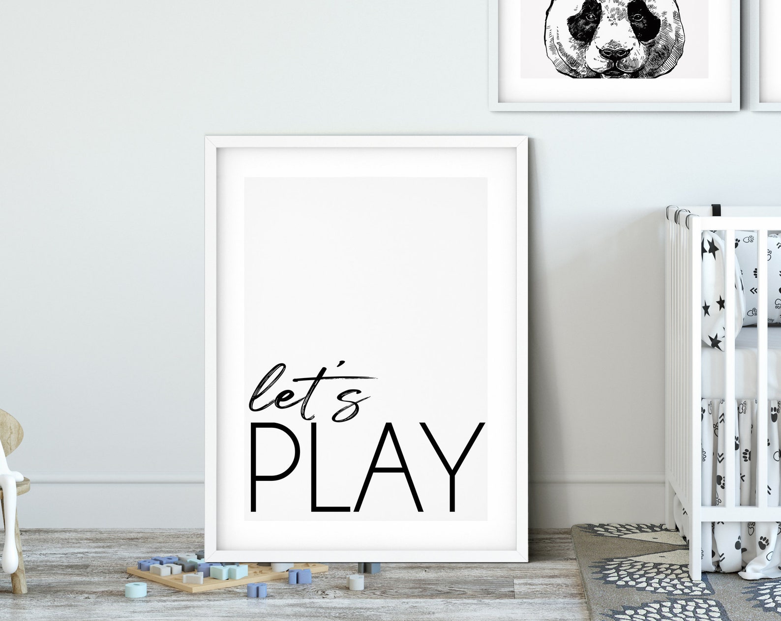 LET'S PLAY Print, Digital Download, Nursery Print, Gift, Home Print ...