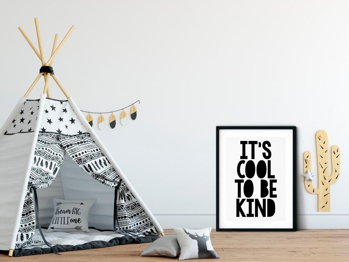 It's COOL to BE KIND Print Digital Download Nursery - Etsy