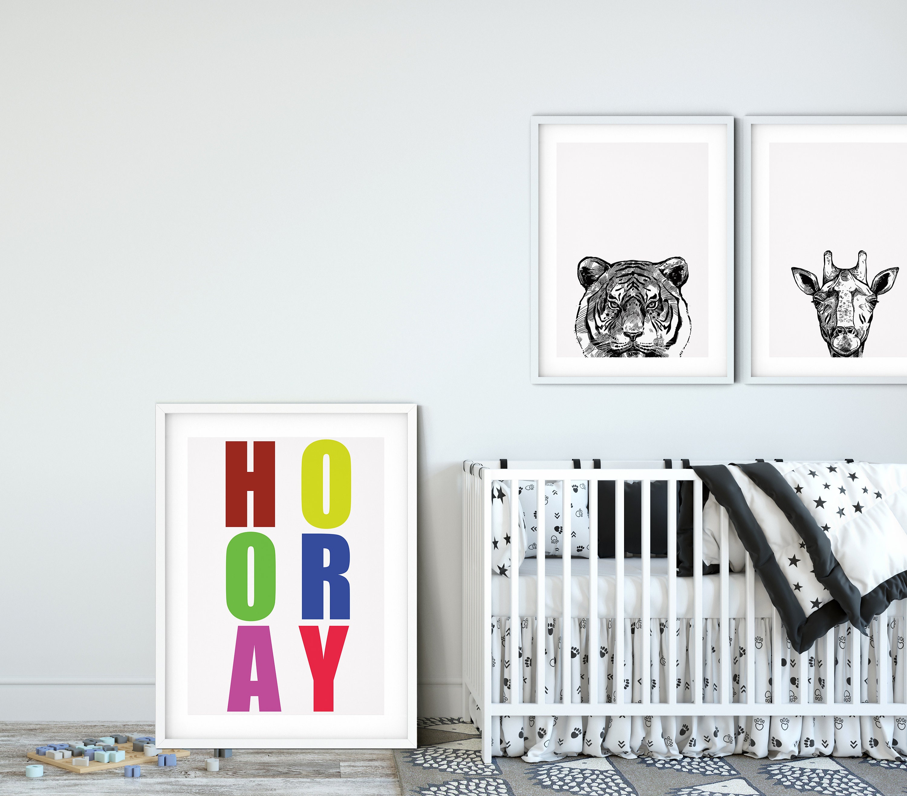 HOORAY PRINT, Digital Download, Nursery Print, Wedding Gift, Home Print ...