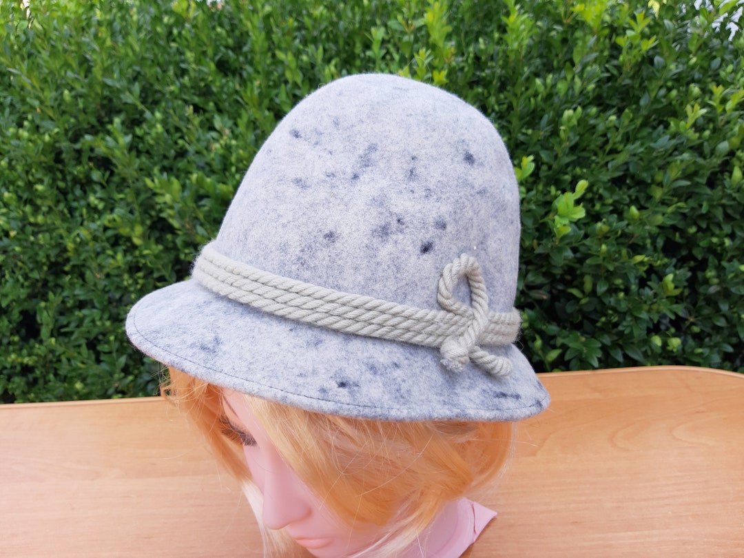 Vintage Mathias Hutter Trachten Fedora Hat. Gray Tweed Fedora. Vintage ...