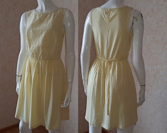 Bohemian Floral Dress Sunny Yellow Dress Vintage Embroidery - Etsy