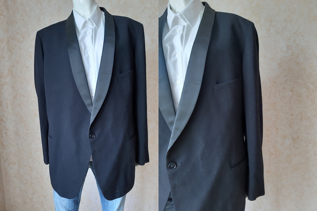 Vintage Burton Wool Tuxedo Retro Tuxedo Men's Blazers Black Coat Size ...