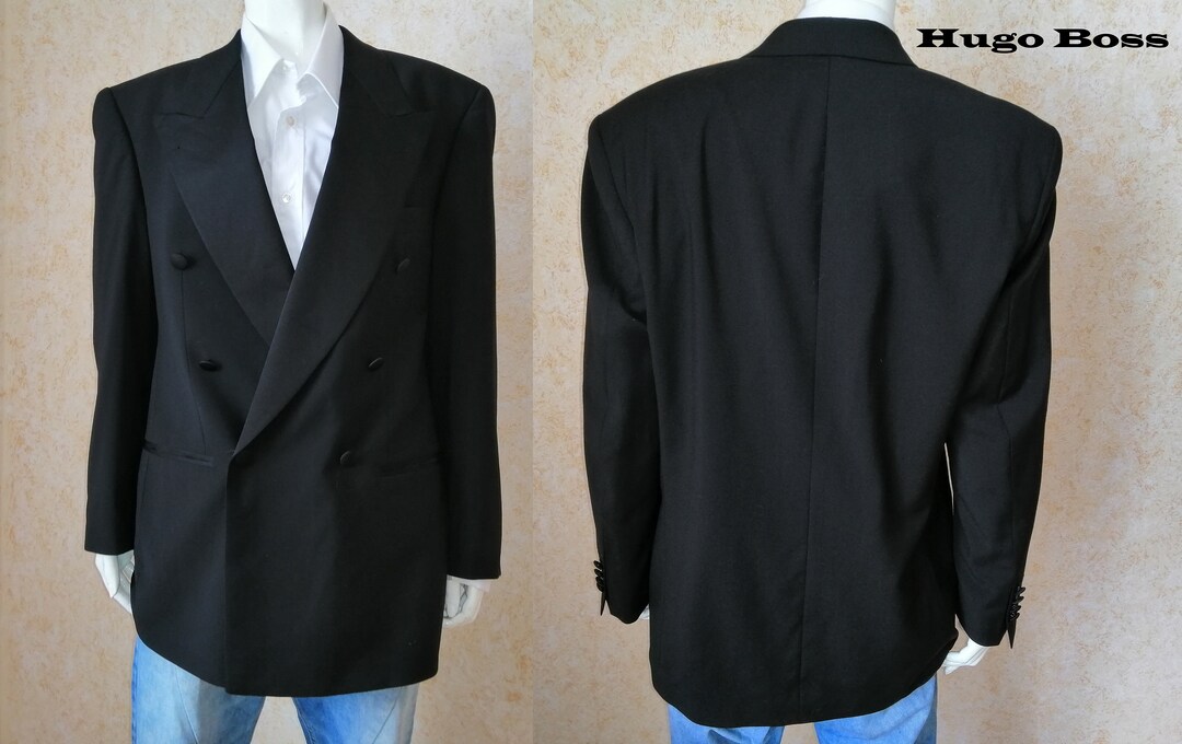 Vintage Wool Tuxedo Retro Tuxedo Men's Blazers Black Coat Size 48 ...