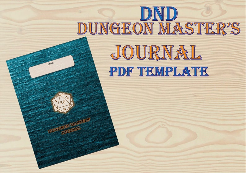 DND Dungeon Master's Journal Template PDF - Etsy