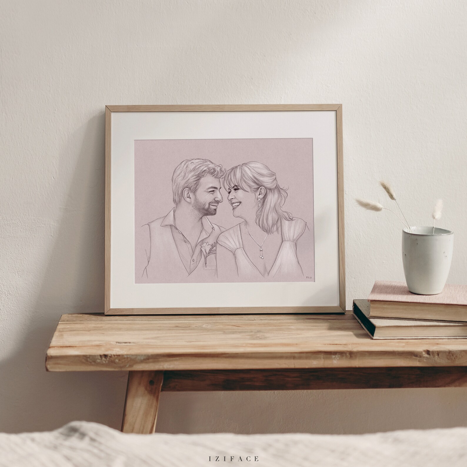 Soft Pencil Portrait Custom Portrait Digital Minimal - Etsy