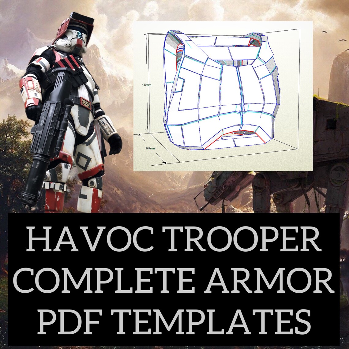 Armure Star Wars Havok Trooper, PDF & AOP - Etsy France