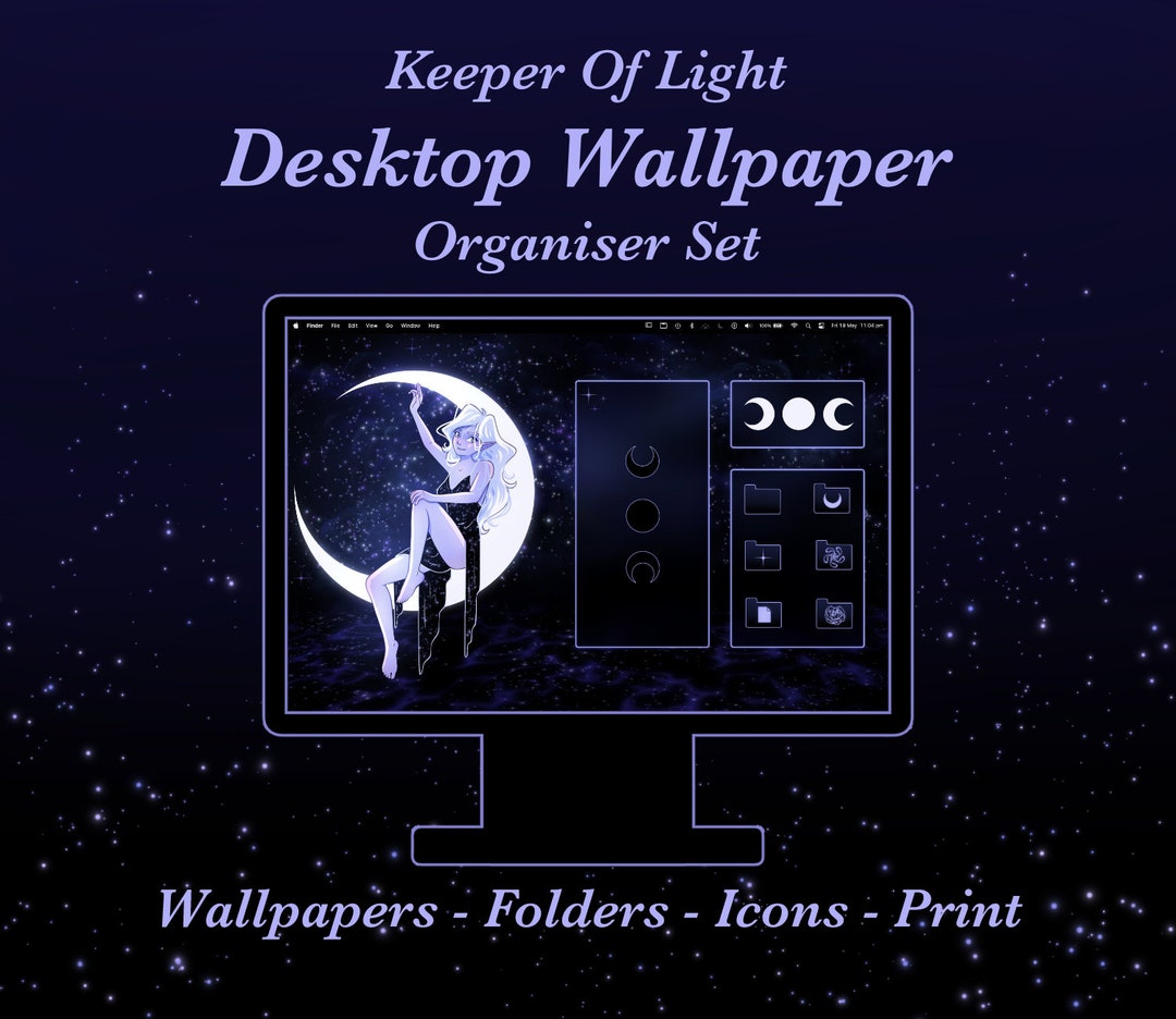 Keeper of Light: Magical Dreamscape Desktop Theme Organiser Set With ...