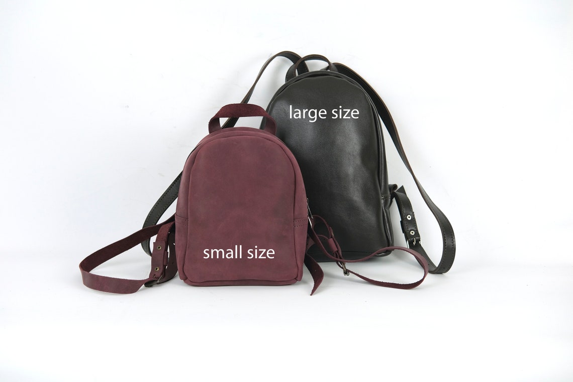 Small Leather Backpack / Leather Backpack / Leather Backpack - Etsy