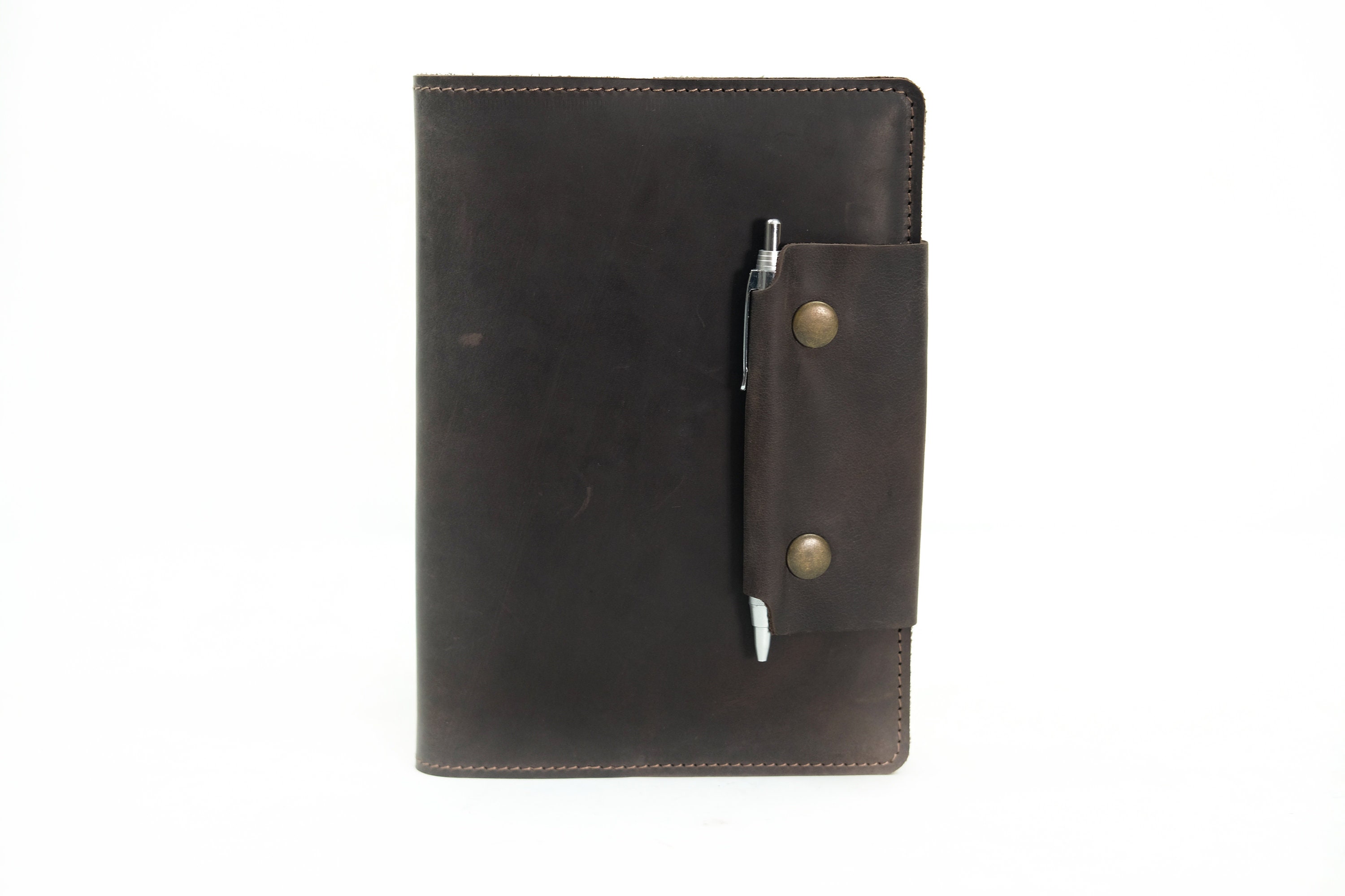 Leather Notebook Cover / Leather Book Cover / Leather Bible | Etsy