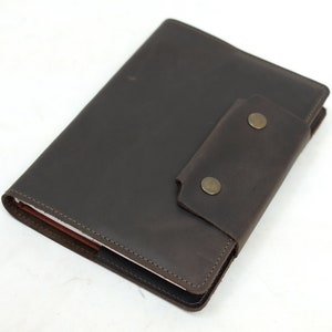 Leather notebook cover / Leather book cover / Leather bible | Etsy