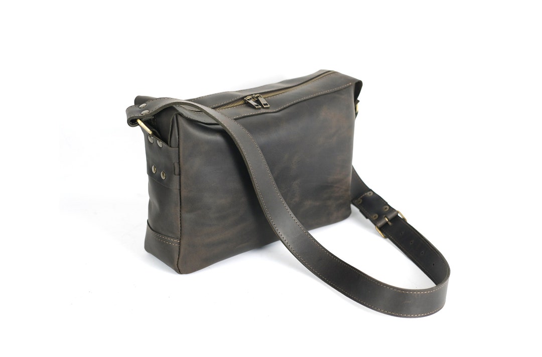 Student Leather Bag, Leather Laptop Bag, Leather Messenger Bag, Leather ...