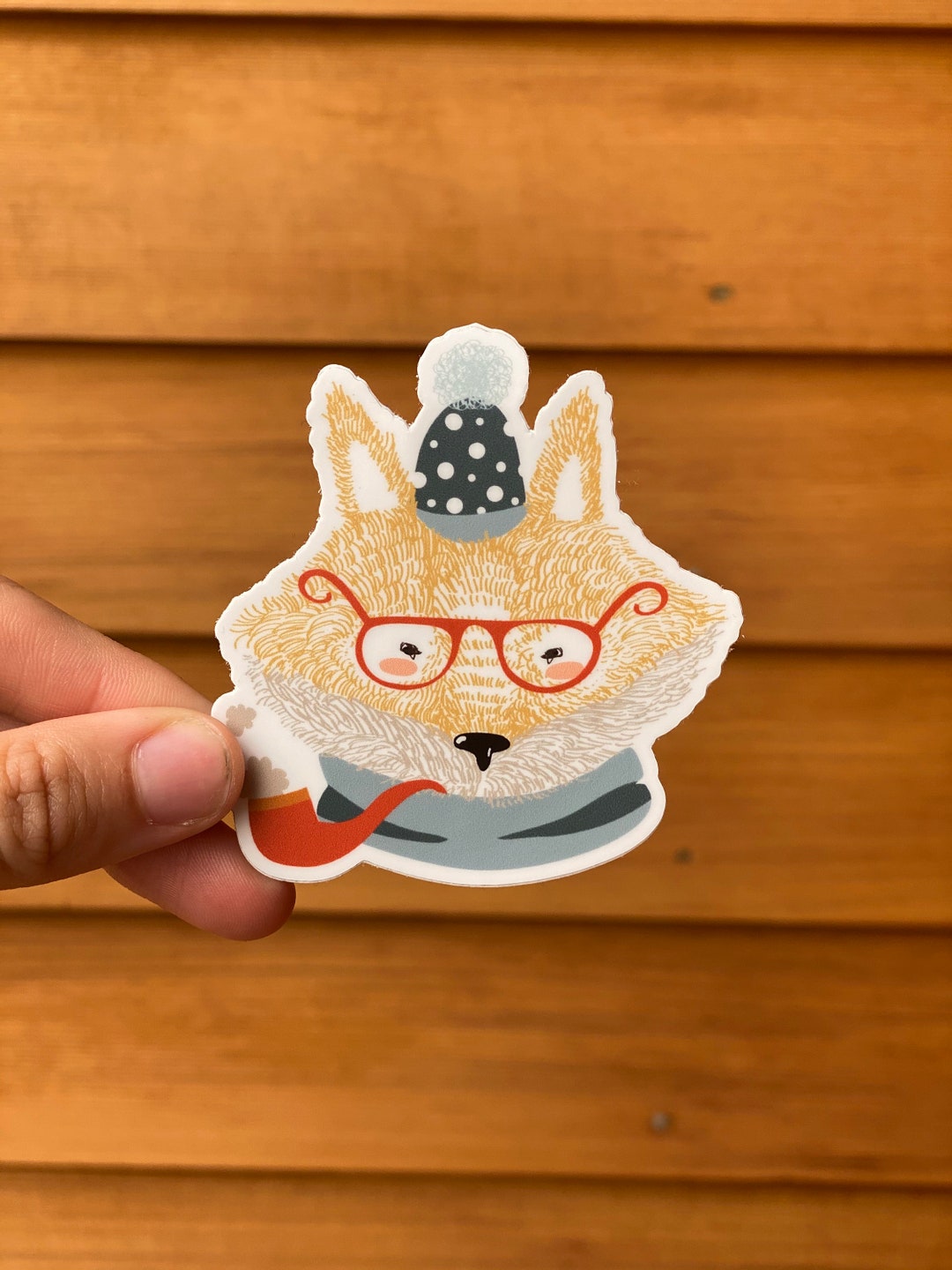 Fall Fox Sticker - Etsy