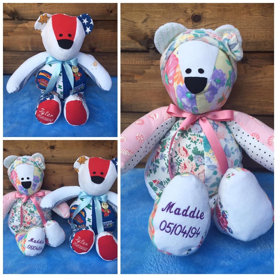 Memory Bear Uniform Bear Keepsake Bear Gift School - Etsy