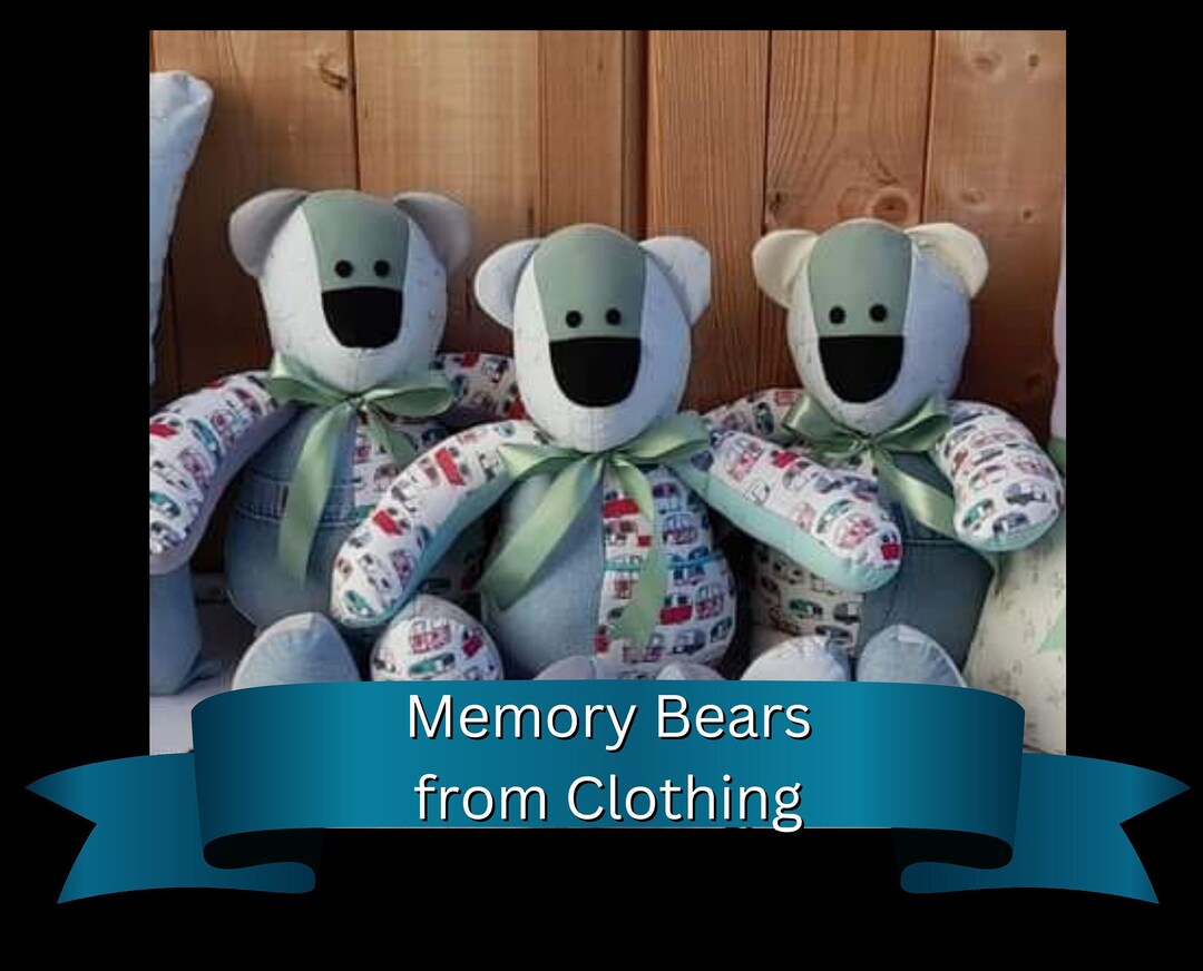 Memory Bear Made From Loved Ones Clothes, Memorial Gift. - Etsy