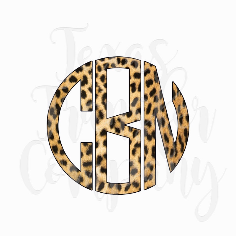 Leopard Monogram Png - Etsy