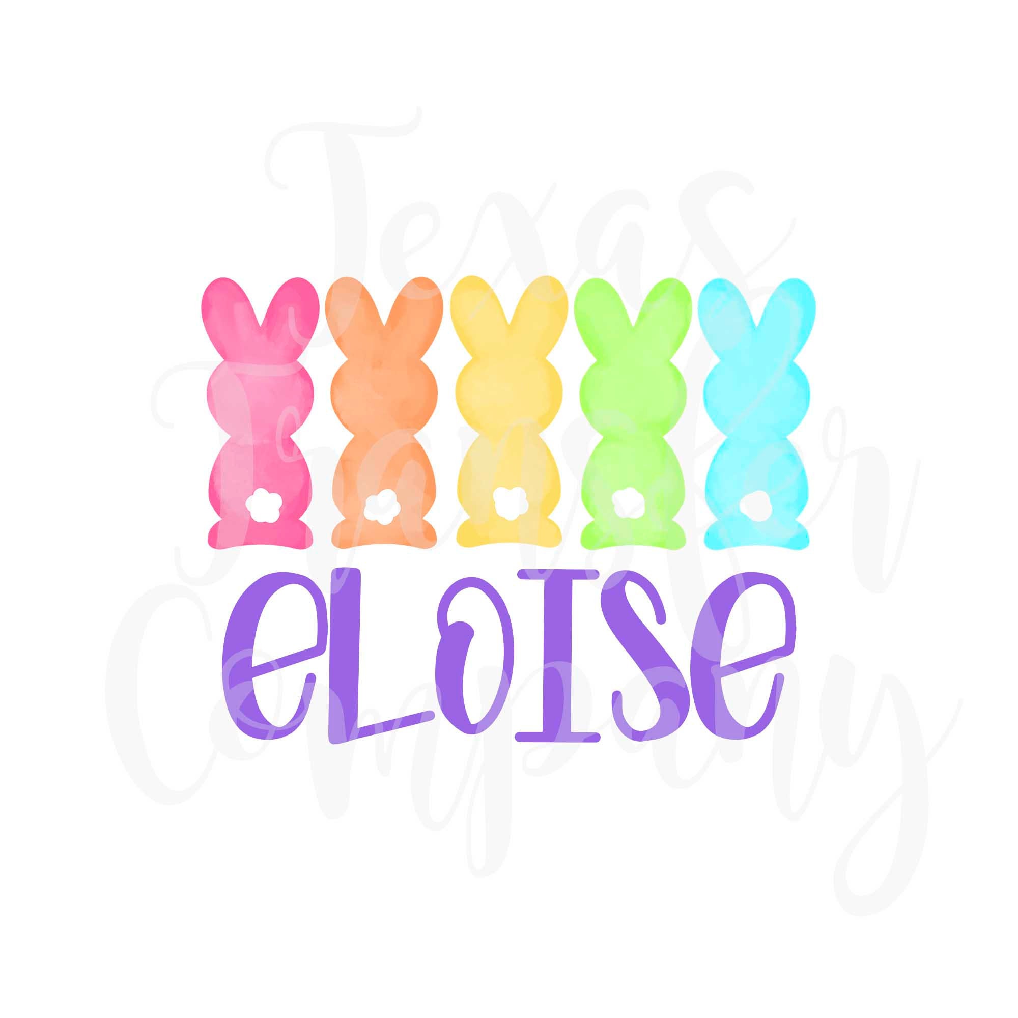 Personalized Easter Peeps Transfer Ready to Press Kids Cotton | Etsy