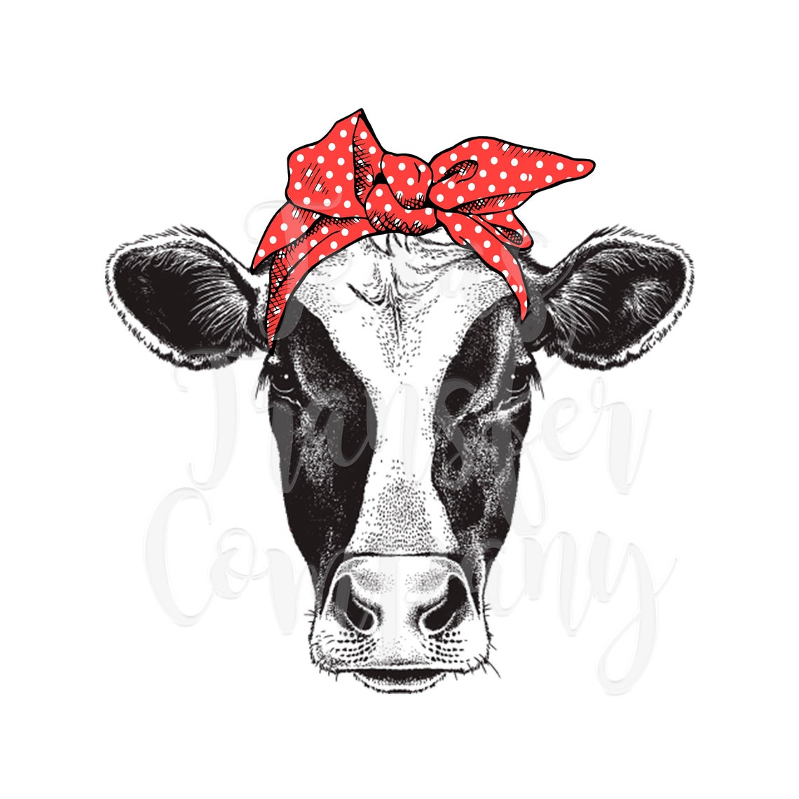 Cow With Red Polka Dot Bandana Digital Download Cow Png - Etsy Sweden