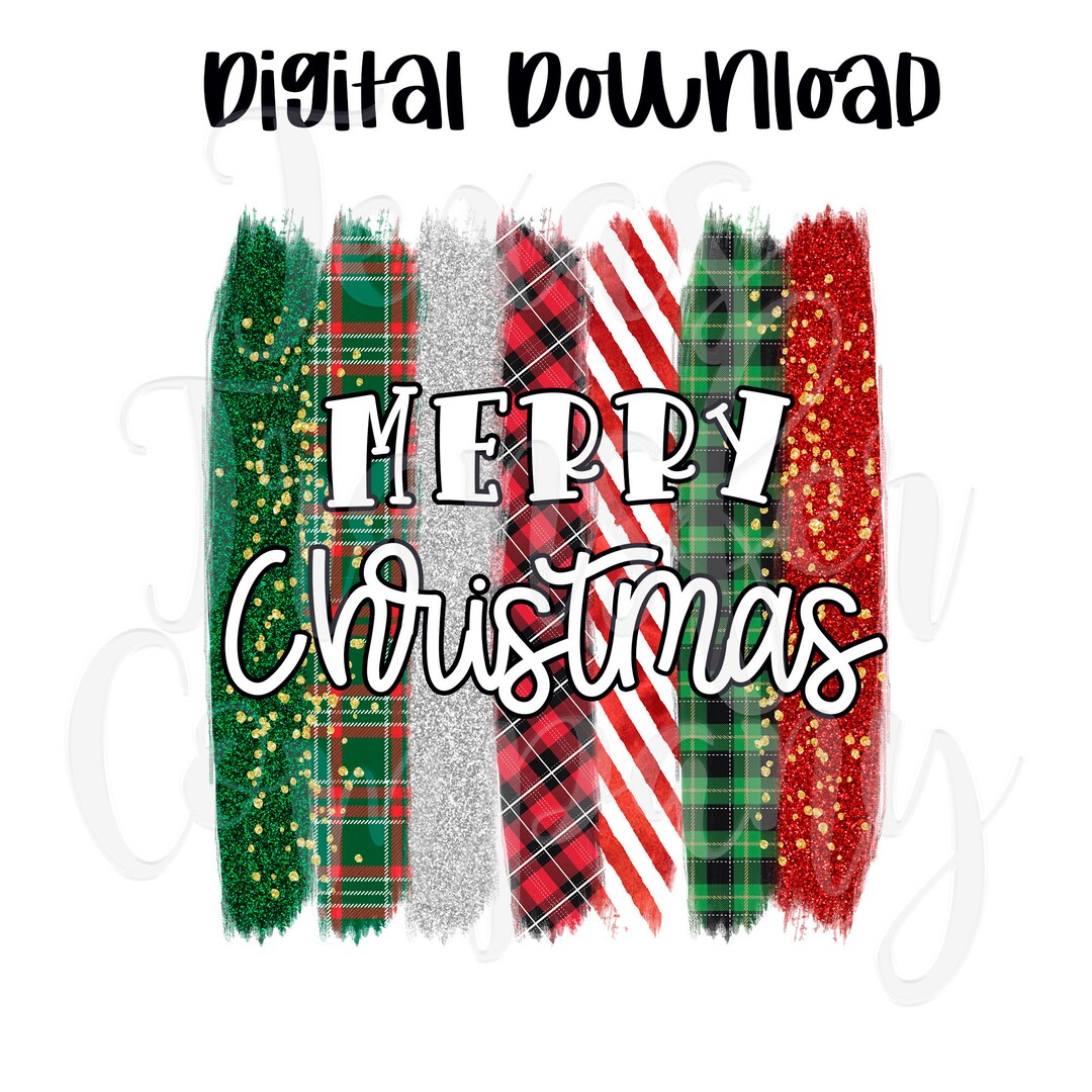 Christmas Brush Strokes PNG Digital Download, Sublimation Digital File ...