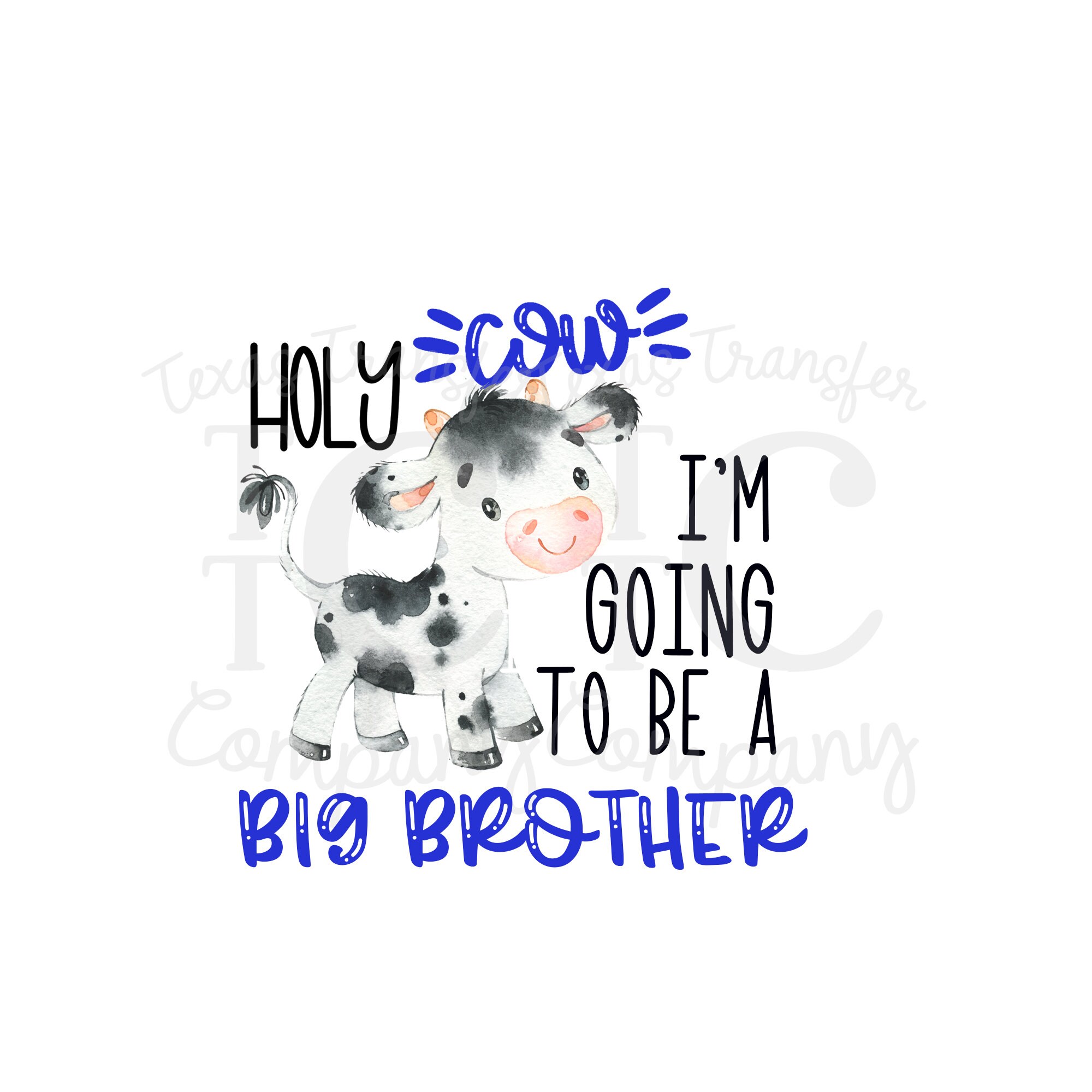 Holy Cow I'm Going to Be a Big Brother Sublimation - Etsy