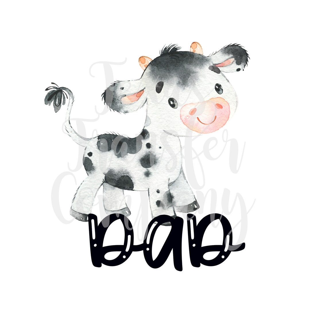 Dad Cow Digital Download, Cow Birthday Png, Sublimation File, Girls ...