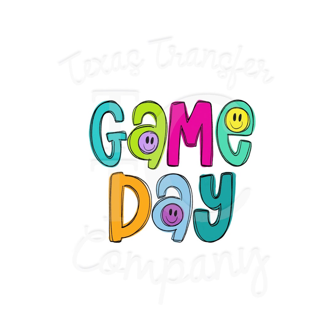 Retro Game Day Sublimation Transfer Ready to Press, Cotton T-shirt ...