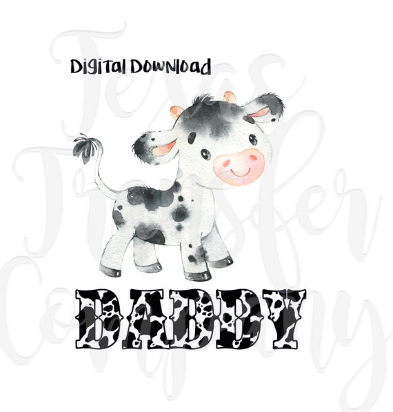 Dad Cow Digital Download Cow Birthday Png Sublimation File | Etsy