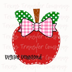 Apple Digital Download, Back to School Digital Design, Back to School ...