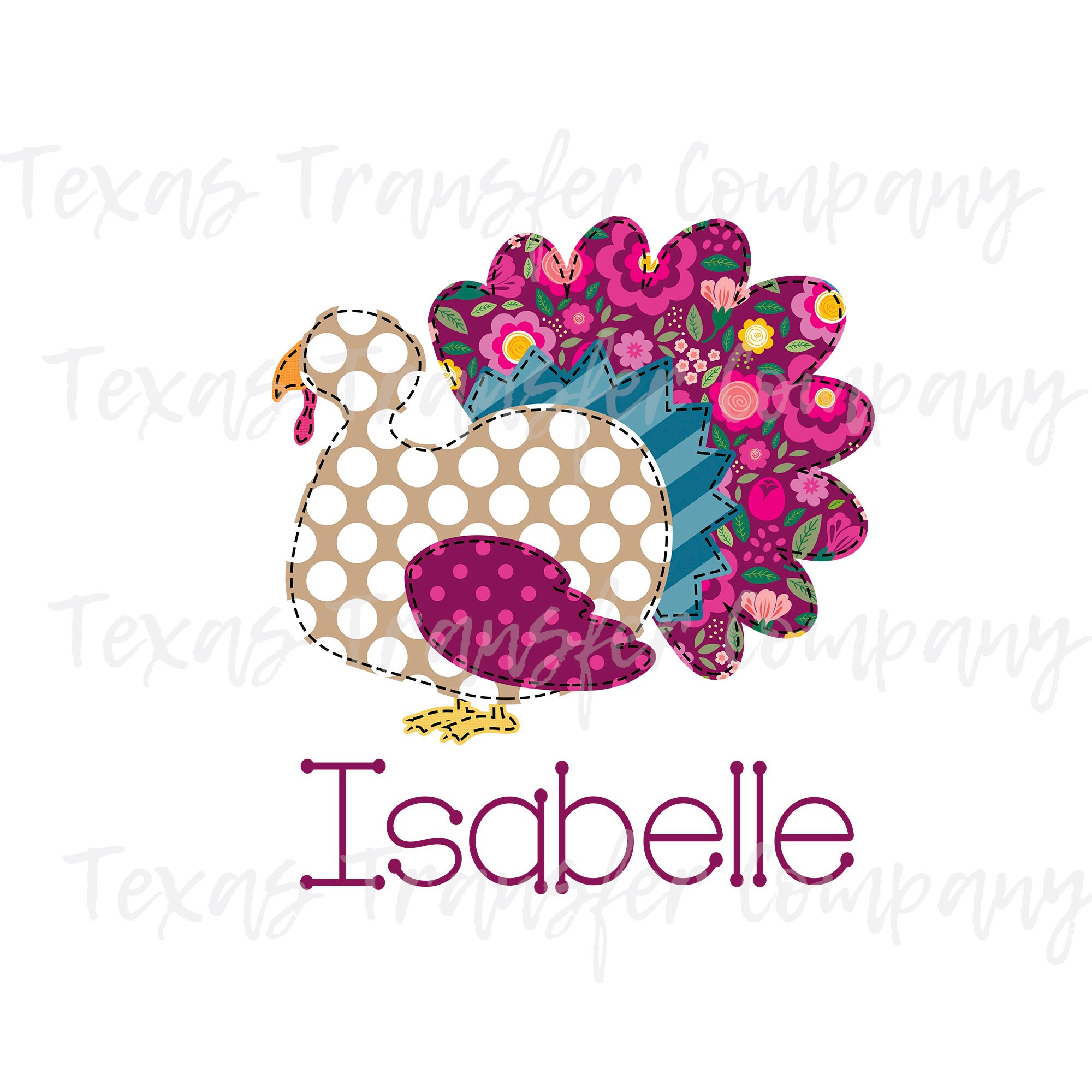 Girls Patchwork Turkey Sublimation Heat Transfer Cotton - Etsy