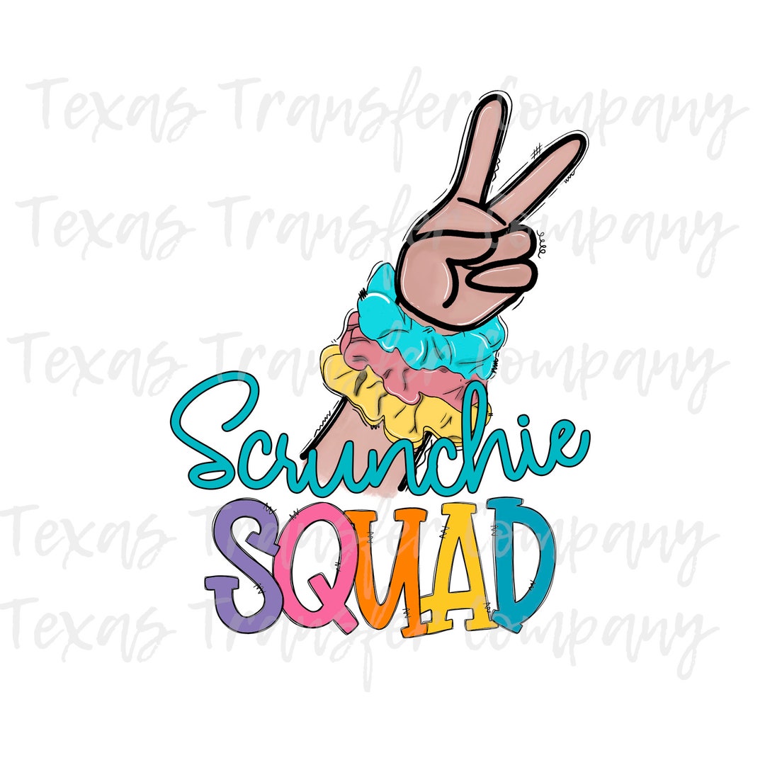 VSCO Scrunchie Squad Sublimation Transfer, Cotton Tshirt Transfer ...
