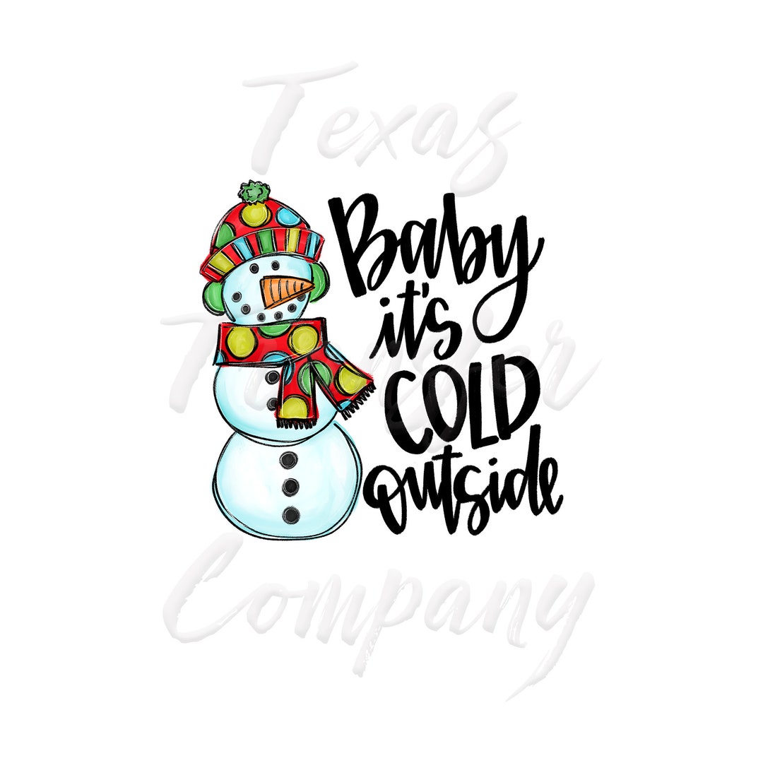 Baby It's Cold Outside, Snowman Christmas Truck Personalized Transfer ...