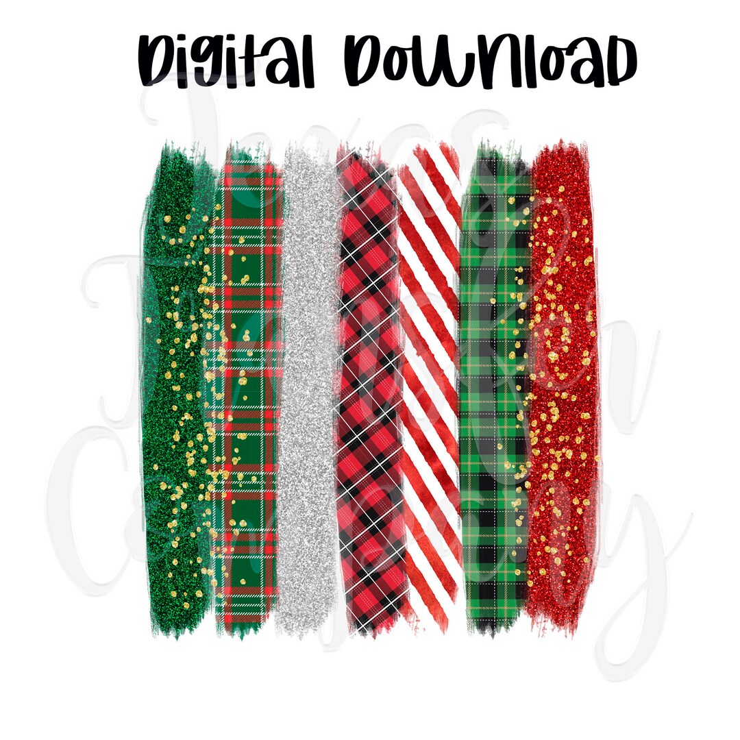 Christmas Brush Strokes PNG Digital Download, Sublimation Digital File ...