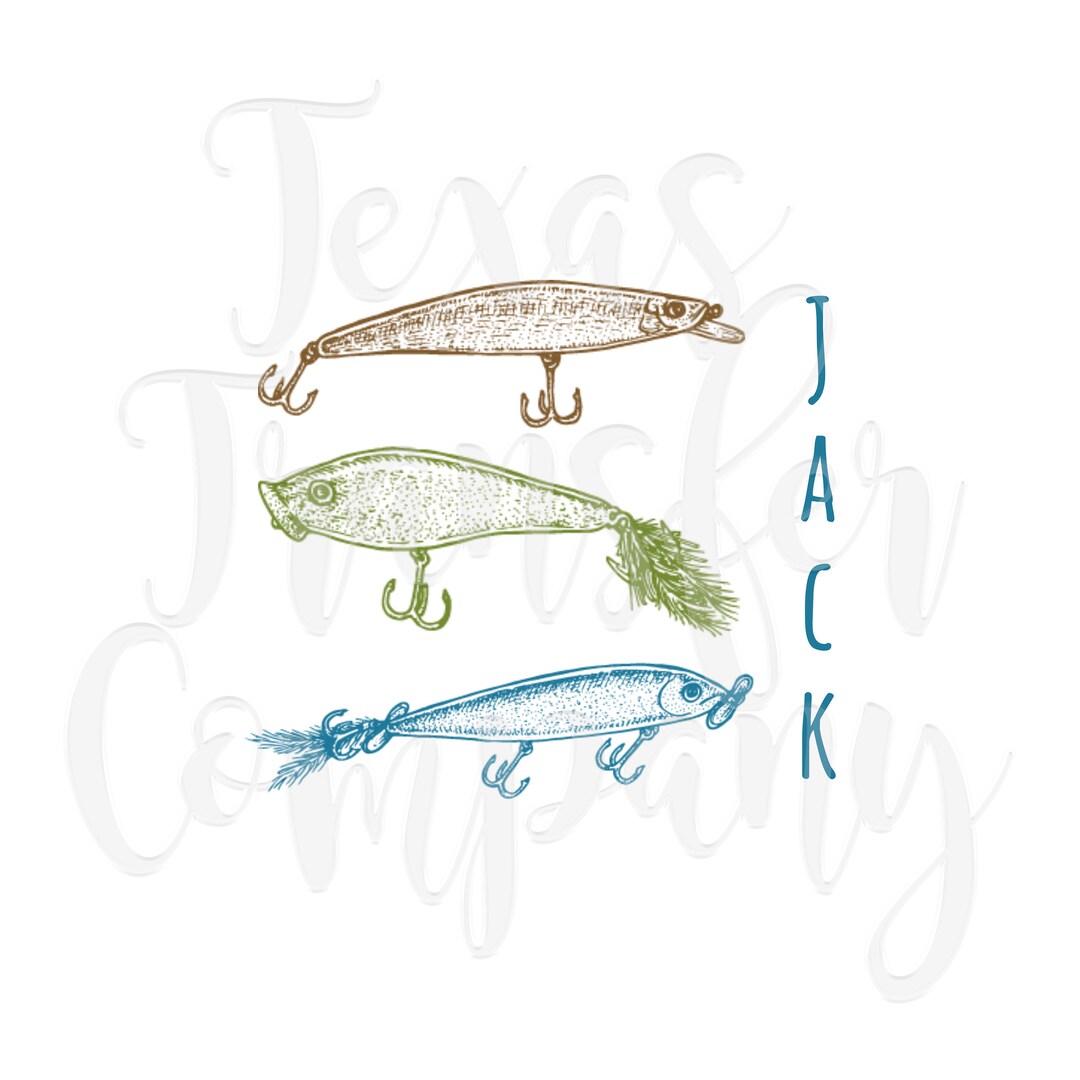 Fishing Lures Sublimation Transfer Ready to Press, Cotton Tshirt ...