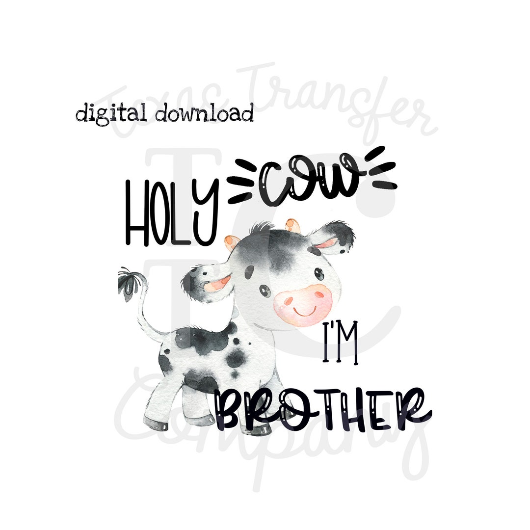 Brother Cow Digital Download, Cow Birthday Png, Sublimation File, Cow ...