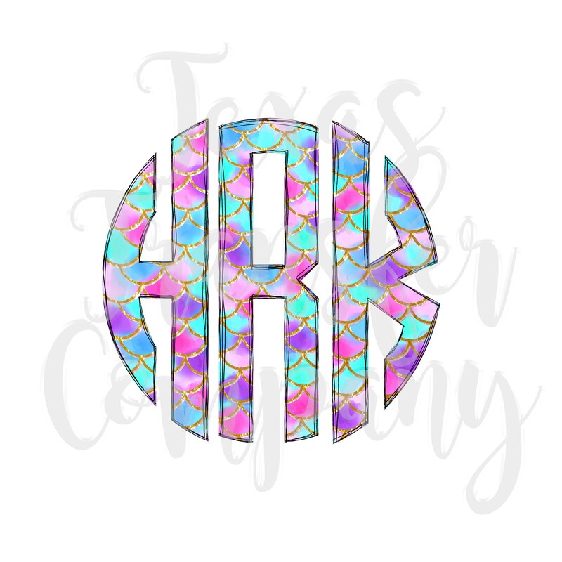 Mermaid Monogram - Etsy