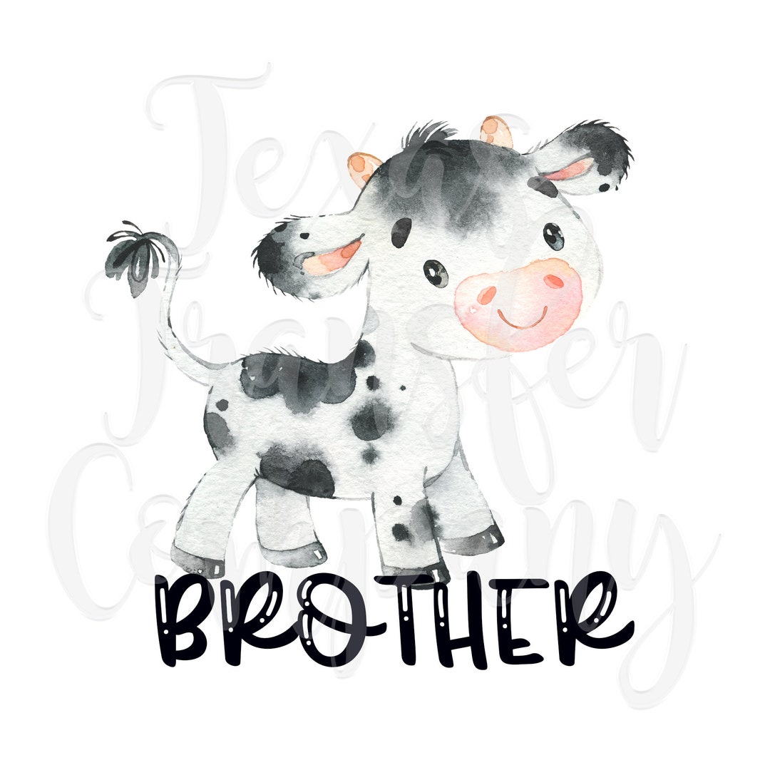 Brother Cow Digital Download, Cow Birthday Png, Sublimation File, Cow ...