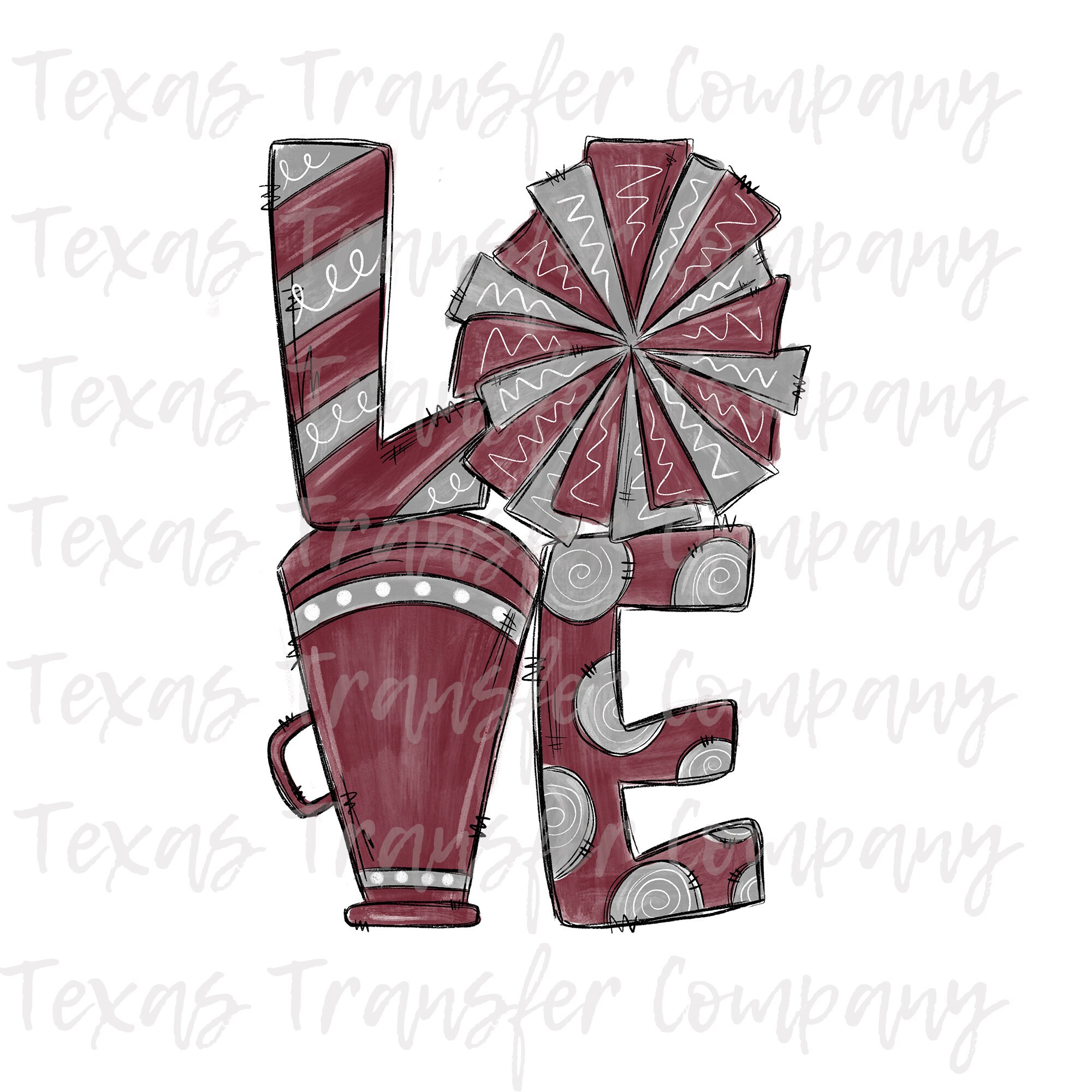 Cheer Maroon and Gray Sublimation Transfer Cotton Tshirt - Etsy
