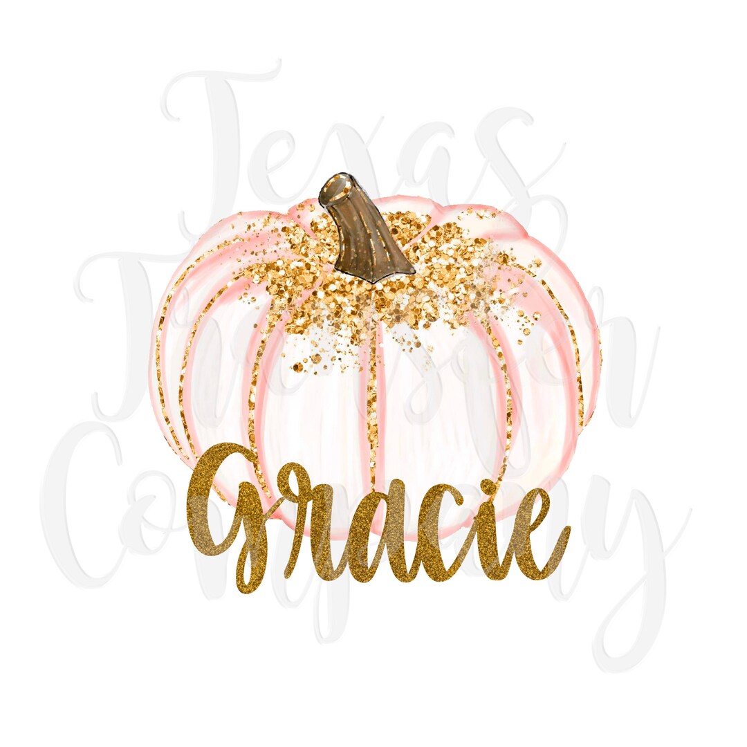Pink Glitter Pumpkin Sublimation Heat Transfer, Cotton Tshirt Transfer ...